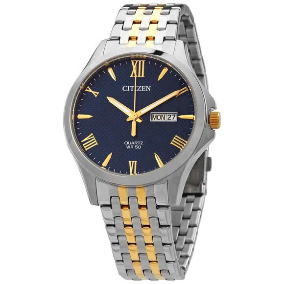 Citizen | Accessories | Citizen Blue Dial Mens Two Tone Watch | Poshmark